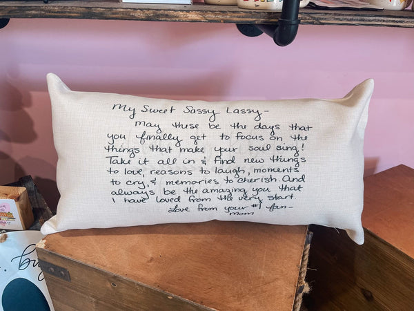 Doodles by Rebekah - Custom College Pillow with Custom Personalized Note
