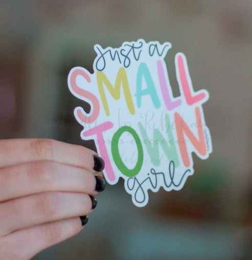 Doodles by Rebekah - Just a Small Town Girl Sticker