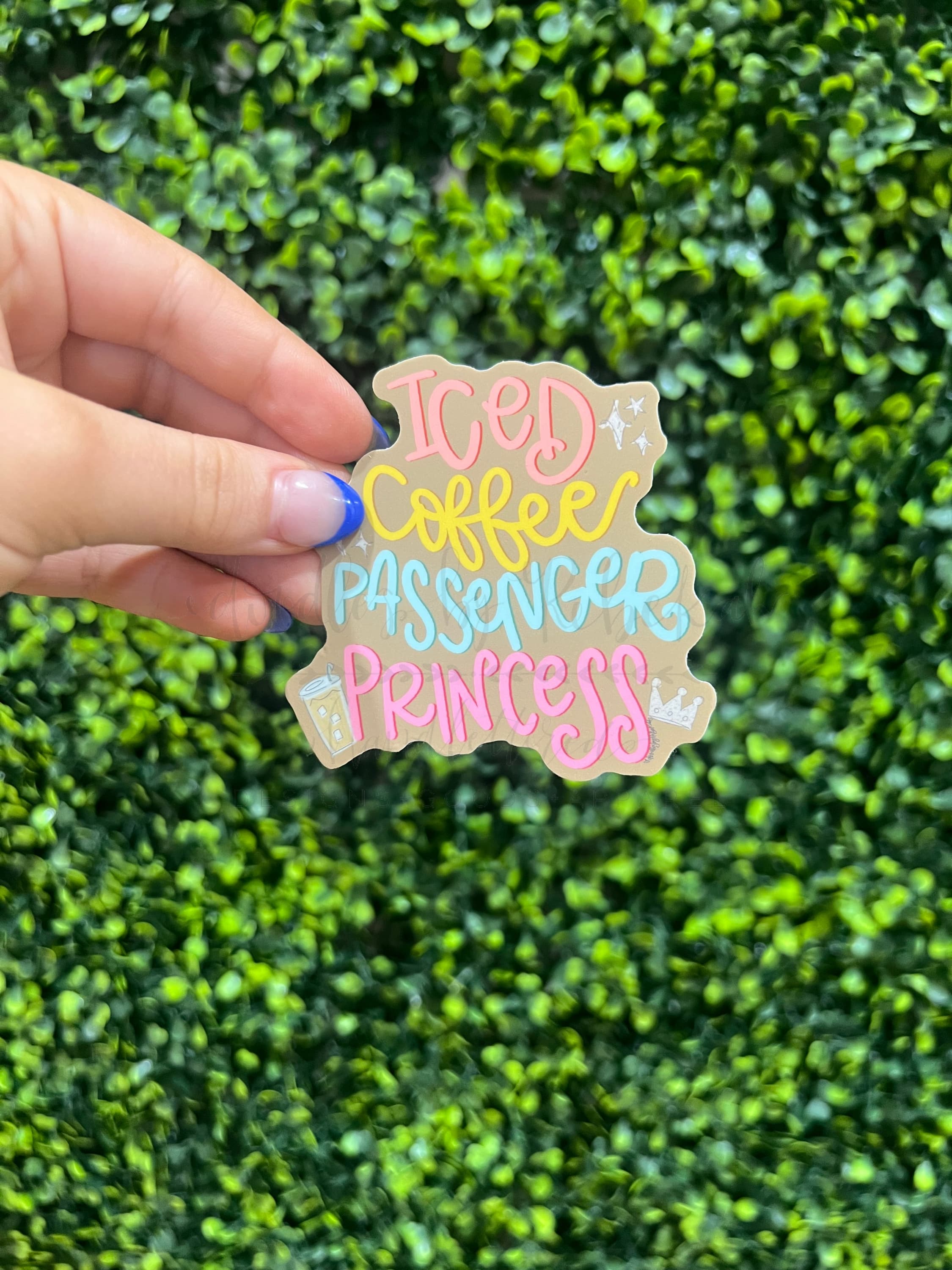 Doodles by Rebekah - Iced Coffee Passenger Princess Sticker
