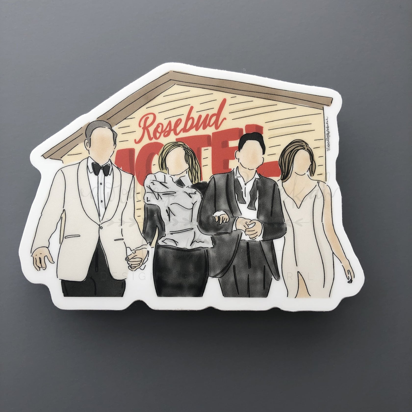 Doodles by Rebekah - Rosebud Motel Sticker