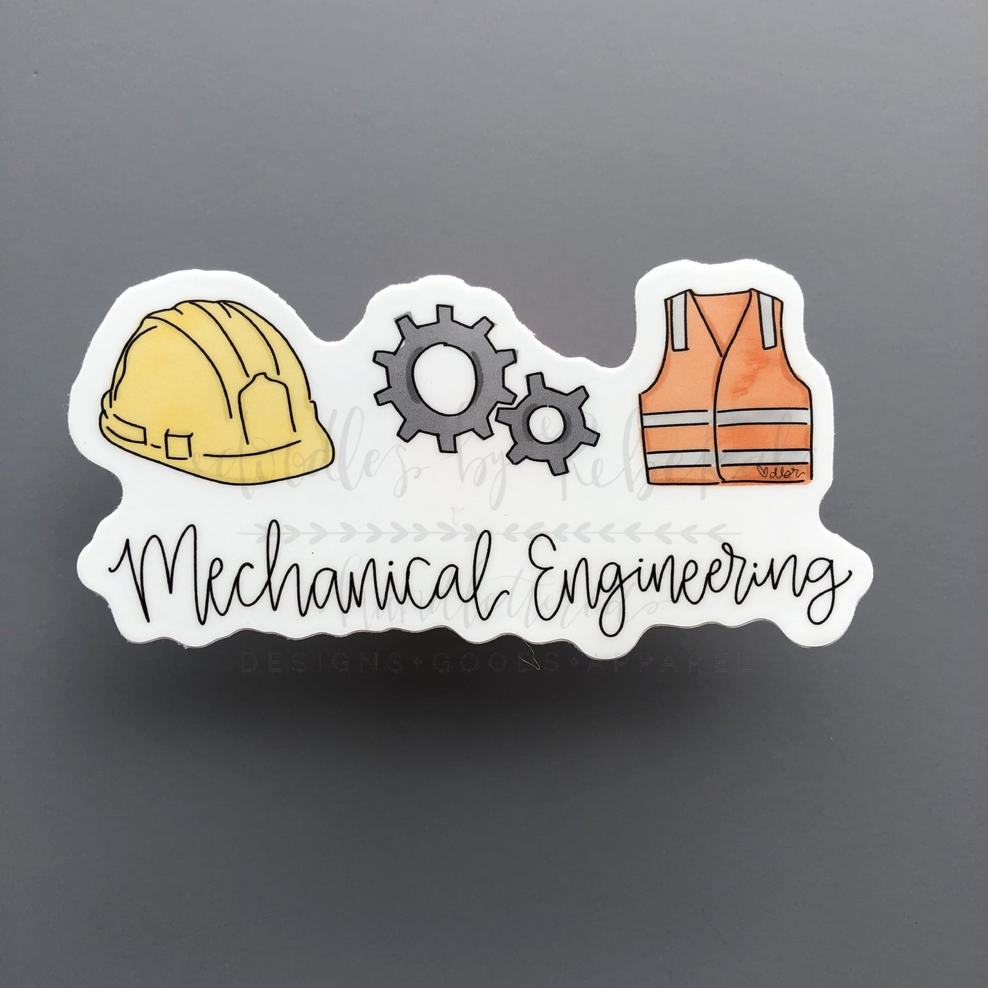 Doodles by Rebekah - Mechanical Engineering Sticker
