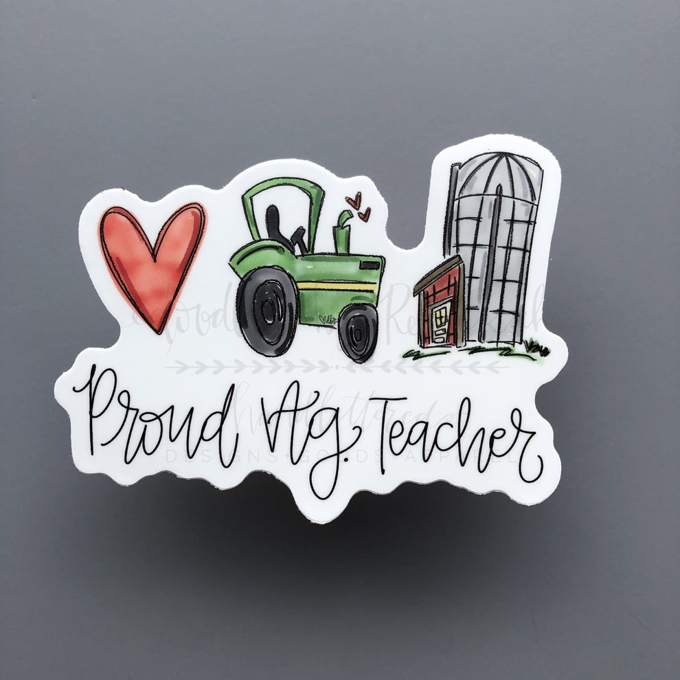 Doodles by Rebekah - Proud Ag Teacher Sticker