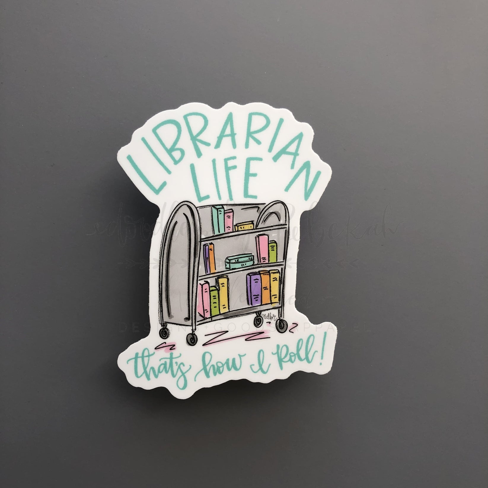 Doodles by Rebekah - Librarian Life Sticker
