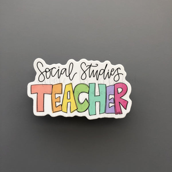 Doodles by Rebekah - Social Studies Teacher Sticker