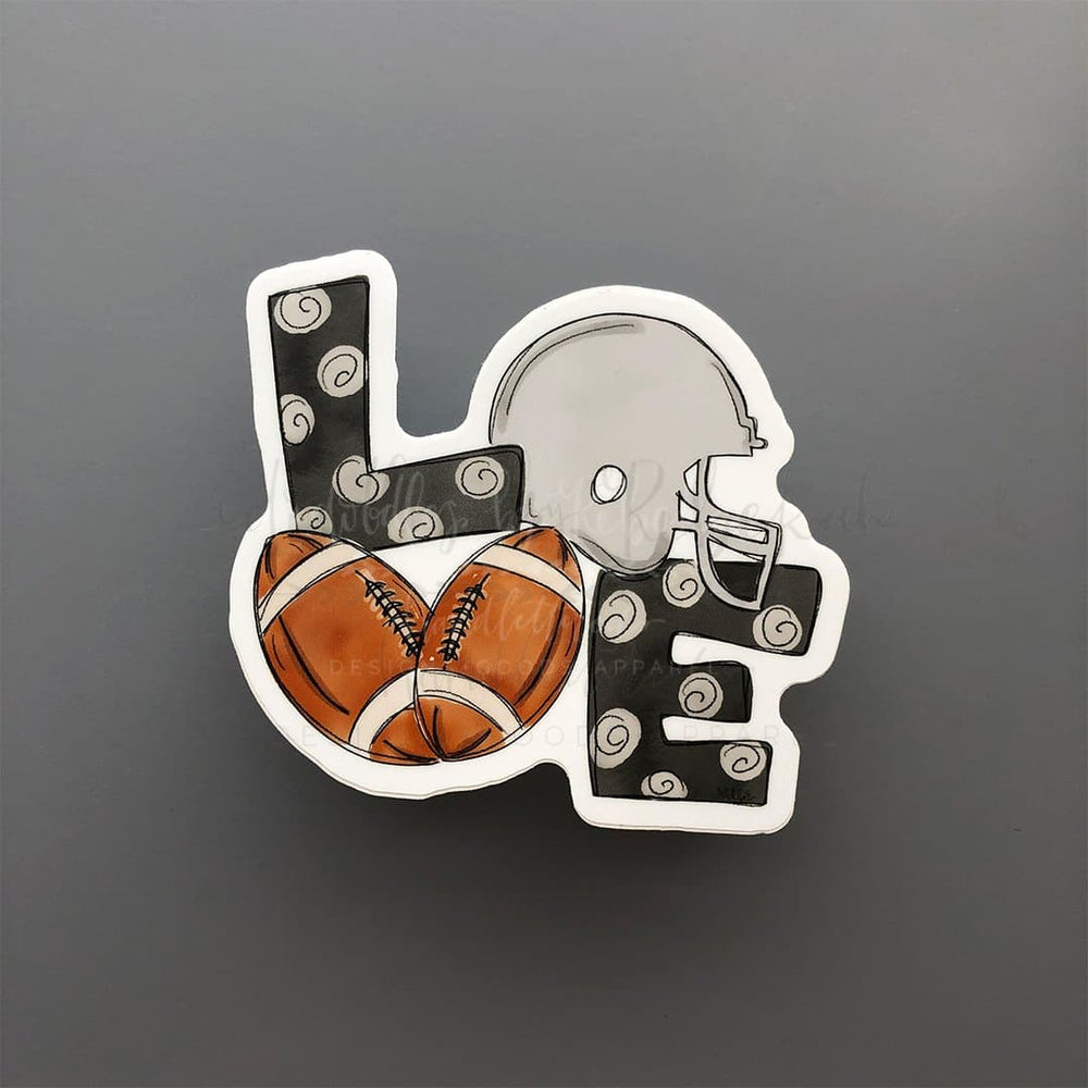 Doodles by Rebekah - LOVE Football Sticker