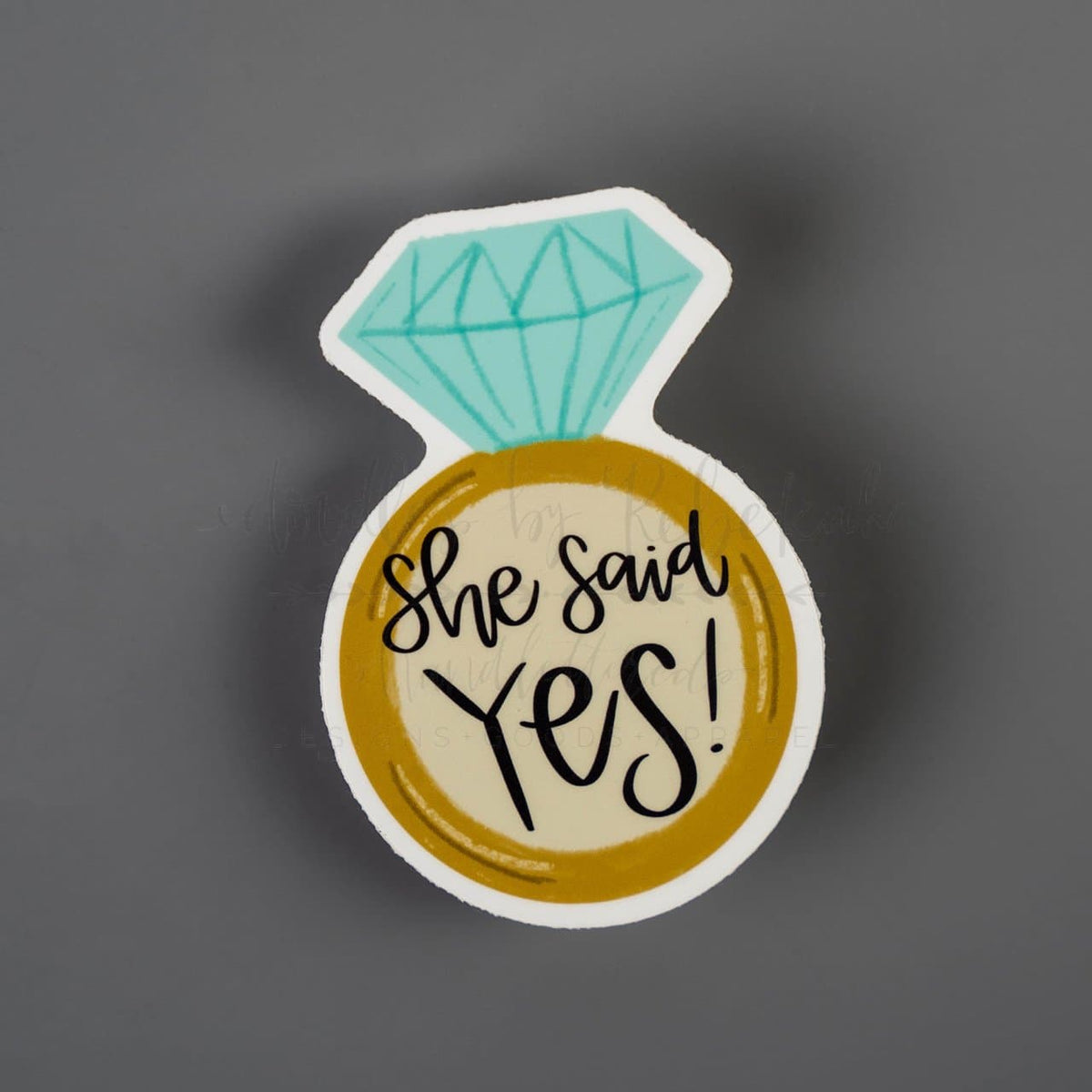 Doodles by Rebekah - She Said Yes Sticker
